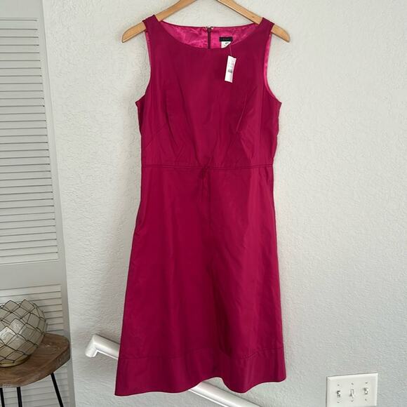 J. Crew | Dresses | New J Crew Fuchsia Pink Silk Grace Kelly Dress ...